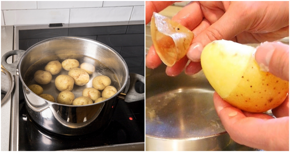 Trik, díky kterému i bez škrabky oloupete plný hrnec brambor za 1 minutu